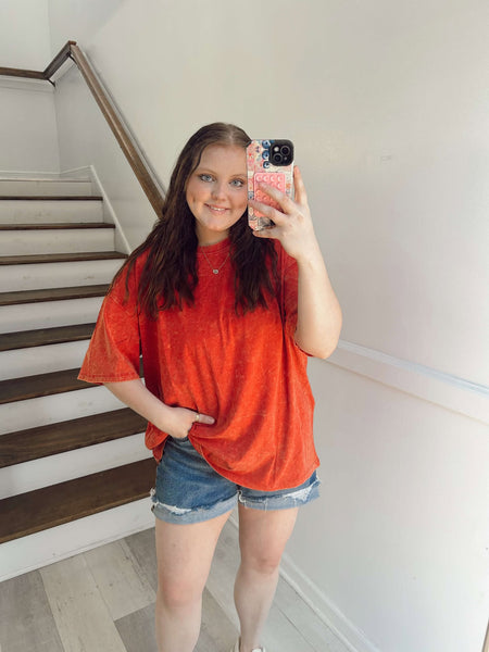 Red Acid Washed Tee – Ryals Outfitters